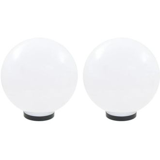 vidaXL LED-Gartenleuchten 2 Stk. Kugelf&ouml;rmig 30 cm pmma Vidaxl