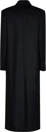 Max Mara Double-Breasted Wool Coat - Black