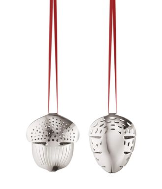 Georg Jensen Weihnachtsdekoration, Palladiumbeschichtetes Messing, Silber, One Size