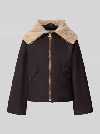 Barbour Bomberjacke mit kontrastierendem Fellkragen