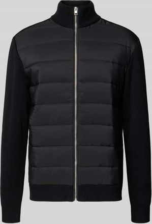 Jack & Jones Strickjacke mit Steppnähten und Stehkragen