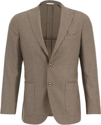 Boglioli Homme, Vestes, Brun, Taille: XL Virgin Wool Two-Button Blazer
