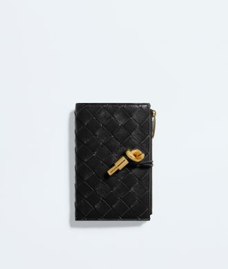 Bottega Veneta Portefeuille Bi-Fold Andiamo moyen format - Noir - Femme - Unisex