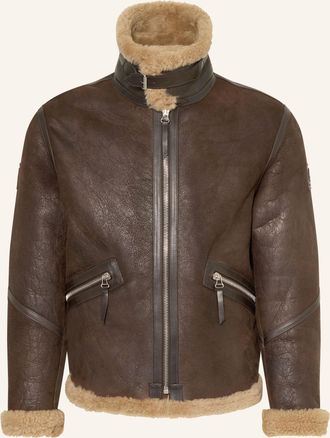 Belstaff Lederjacke Winterbrook braun