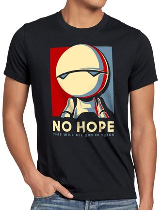 style3 Marvin Herren T-Shirt Galaxie milchstra&szlig;e anhalter Roboter, Gr&ouml;&szlig;e:4XL