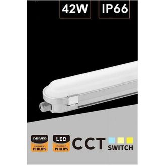 Trade Shop Trade Shop - LED-R&Ouml;HRE LINEARE DECKENLEUCHTE 150 CM 42WATT IP66 CCT 4000K-5000K-6500K YL18-150-3C