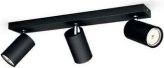 Philips KOSIPO SPOTLIGHT 3 LUMI&Egrave;RES NOIR M&Eacute;TAL ATTAQUE GU10 LIVING