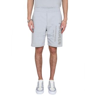 Alexander McQueen Graffiti Prt Shorts - - Shorts - Herren - Blau - S