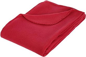 Atmosphera Atmosphera - Plaid Polaire - Polaire - Rouge - 125x150 cm