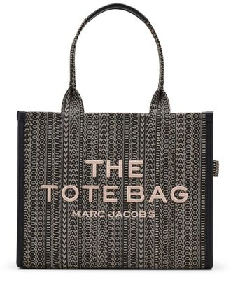 Marc Jacobs grand sac The Monogram Jacquard Large Tote - Noir
