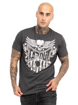 Tapout Herren T-Shirt Normale Passform Westlake, Anthracite/Off-White, XL