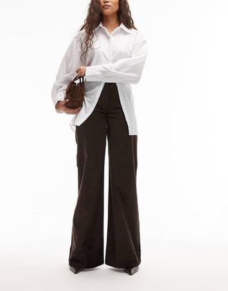 & Other Stories Schlaghose aus Baumwoll-Samt in Dunkelbraun-Brown