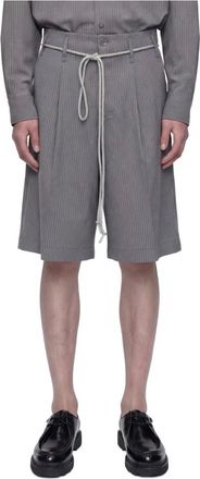 Song for the Mute Homme, Shorts, Gris, Taille: M Double Pleated Shorts