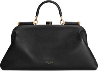 Dolce & Gabbana Plong&eacute; Nappa Leather Shoulder Bag - Black