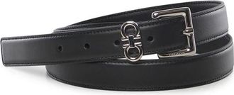 Ferragamo Femme, Accessoires, Noir, Taille: 85 CM Ceinture en cuir de veau