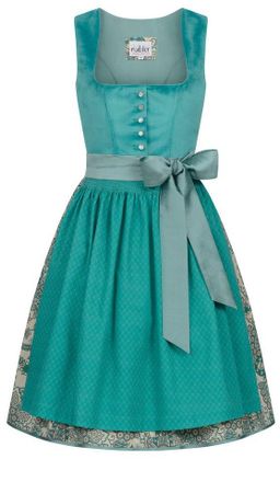 N&uuml;bler Trachtenkleid Midi Dirndl Gina in Petrol von N&uuml;bler - Rockl&auml;nge 60 cm