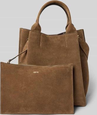 Abro Shopper aus echtem Leder mit herausnehmbarer Kosmetiktasche