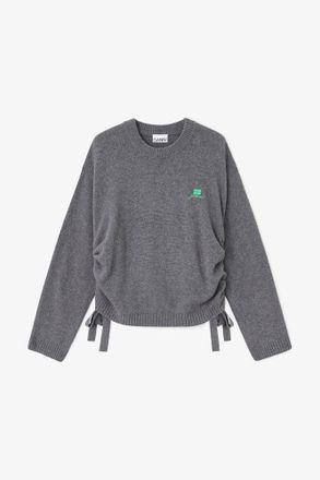 Ganni grau Grauer Pullover aus einer Wollmischung Wolle - Gr&ouml;&szlig;e XXS/XS