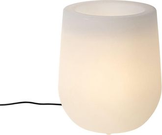 QAZQA Flowerpot - Pot lumineux - 1 lumière - ø 38 cm - Blanc - Moderne - éclairage extérieur - Qazqa