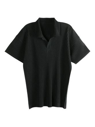 Homme Plissé Issey Miyake pleated T-shirt - Schwarz