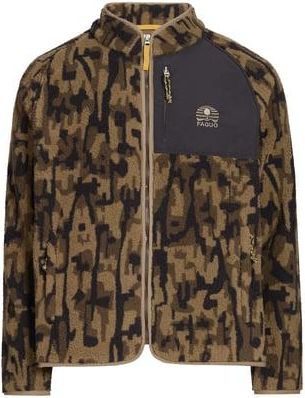 Faguo gedruckte Fleece -Jacke - Brown