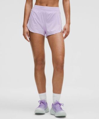 lululemon Short Fast and Free fendu taille haute coupe classique pour Femmes - 8 cm - Violet - Taille 2XS