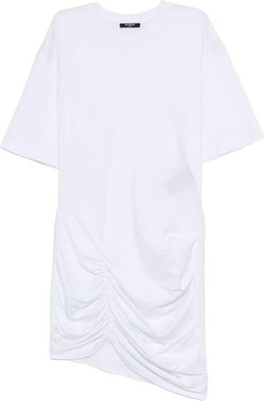 Balmain Femme, Robes, Blanc, Taille: 42 FR Gathered-detail Mini Dress