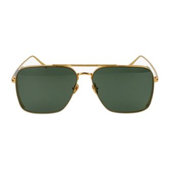 Linda Farrow Femme, Accessoires, Jaune, Taille: 64 MM Lunettes Asher