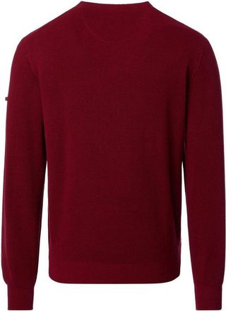 Redmond Strickpullover REDMOND Casual Herren Strick-Pullover Rundhals Comfort Rot