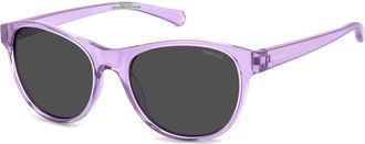 Polaroid Femme, Accessoires, Violet, Taille: 48 MM Lunettes de Soleil Lilas/Grises Polarisees