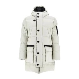 Fay Hellgraue Daunenjacke mit Kapuze - - Jackets - Herren - Grau - XL