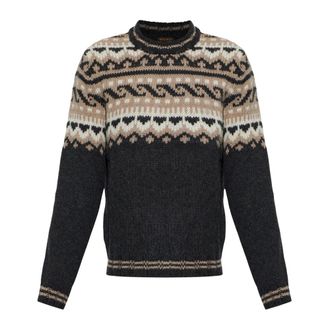 Woolrich Pull en laine &agrave; col rond - Homme - Pulls - Brun - Taille: M