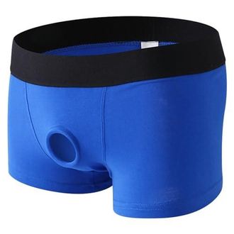 Generic Boxers pour homme, sous-v&ecirc;tements pour homme, sexy, ouverts &agrave; lavant, sous-v&ecirc;tements creux, bikini pour homme, sous-v&ecirc;tement militaire, bleu, XXL tail