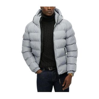 Superdry Homme, Vestes, Gris, Taille: 2XL Veste matelass&eacute;e &agrave; capuche