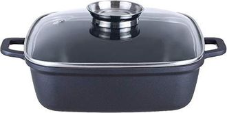 Kopf Rôtissoire Santorin en fonte daluminium 35 x 28 cm 5 litres avec couvercle en verre