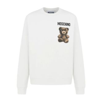 Moschino Homme, Sweatshirts et sweats à capuche, Blanc, Taille: S Sweat Teddy Blanc