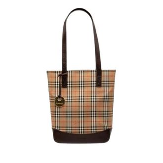 Burberry Pre-owned Sac cabas Haymarket Check - Femme - Pre-owned - Beige - Taille: ONE Size