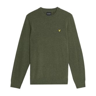 Lyle & Scott Mid Knits Lambswool Blend Crew Neck Jumper - - Knitwear - Herren - Gr&uuml;n - XL