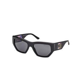 Guess Lunettes de soleil g&eacute;om&eacute;triques - Femme - Accessoires - Noir - Taille: 54 MM