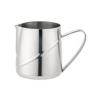 Caf&eacute; Ol&eacute; Arabica Geh&auml;mmertes Milchk&auml;nnchen, Hochglanz, Edelstahl 18/10, Sp&uuml;lmaschinenfest, 300 ml, ABM-013