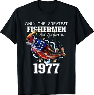 BDAZ 48. Geburtstag 1977 Fisherman Barsch Angeln 48 Jahre alt T-Shirt
