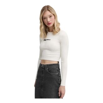 Karl Lagerfeld Haut Manches Longues Pliss&eacute; - Femme - Tops - Beige - Taille: 42 FR
