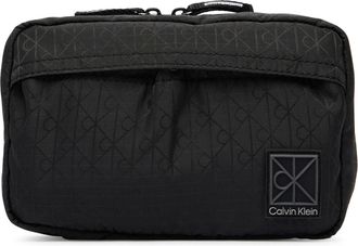 Calvin Klein Kosmetiktasche Calvin Klein Emblem Aop Washbag LV04D1208G Schwarz