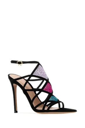 Gianvito Rossi Blacktealbloomlille Sandali Sandal