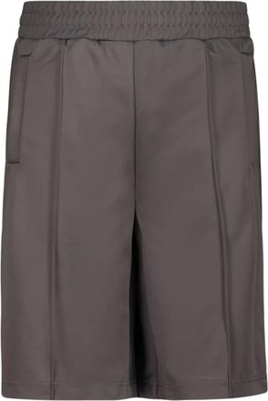 Palm Angels Homme, Shorts, Gris, Taille: L Back Curved Logo Track Shorts