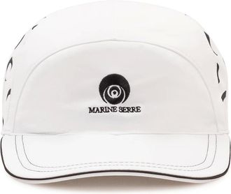 Marine Serre Femme, Accessoires, Blanc, Taille: ONE Size Casquette Imprim&eacute;e Lune &agrave; Logo Brod&eacute;