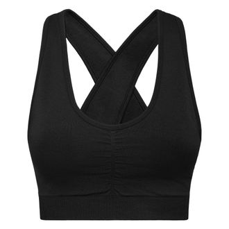 Plein Sport Femme, Tops, Noir, Taille: 46 FR Seamless Wide Straps Sport Bra Logo