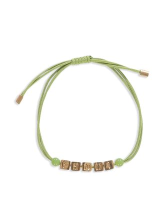 Fendi bracelet en cuir de veau tress&eacute; - Or