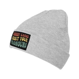 Generic Classique Beanie pour Homme, Vos pronoms ne int&eacute;ressent Personne., Doux Chapeau dhiver Tricot&eacute;, Bonnet Chapeau Tricot pour Ski, Adultes, Sports