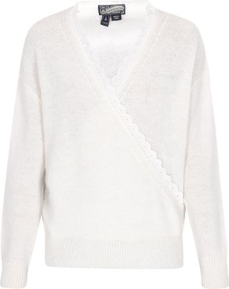 Dreimaster Dreimaster Pullover Frauen Wei&szlig;